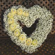 White Gyp Open Heart - Funeral Flowers Sidcup