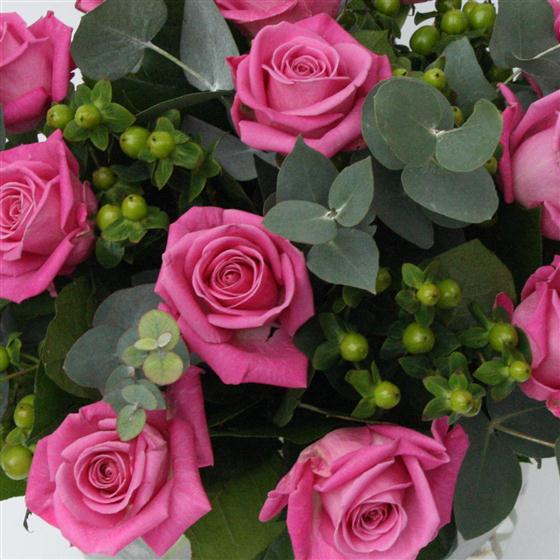 Dozen Pink Roses Mrs Bouquet Florist Sidcup